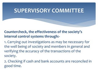 Governance structure in housing co operative societies and board ...