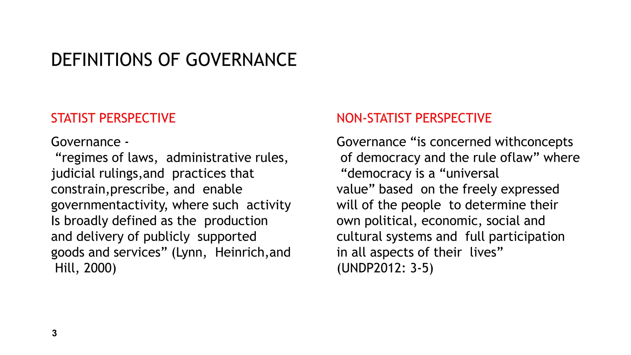 Governance theory…………………………………………………………… | PPTX