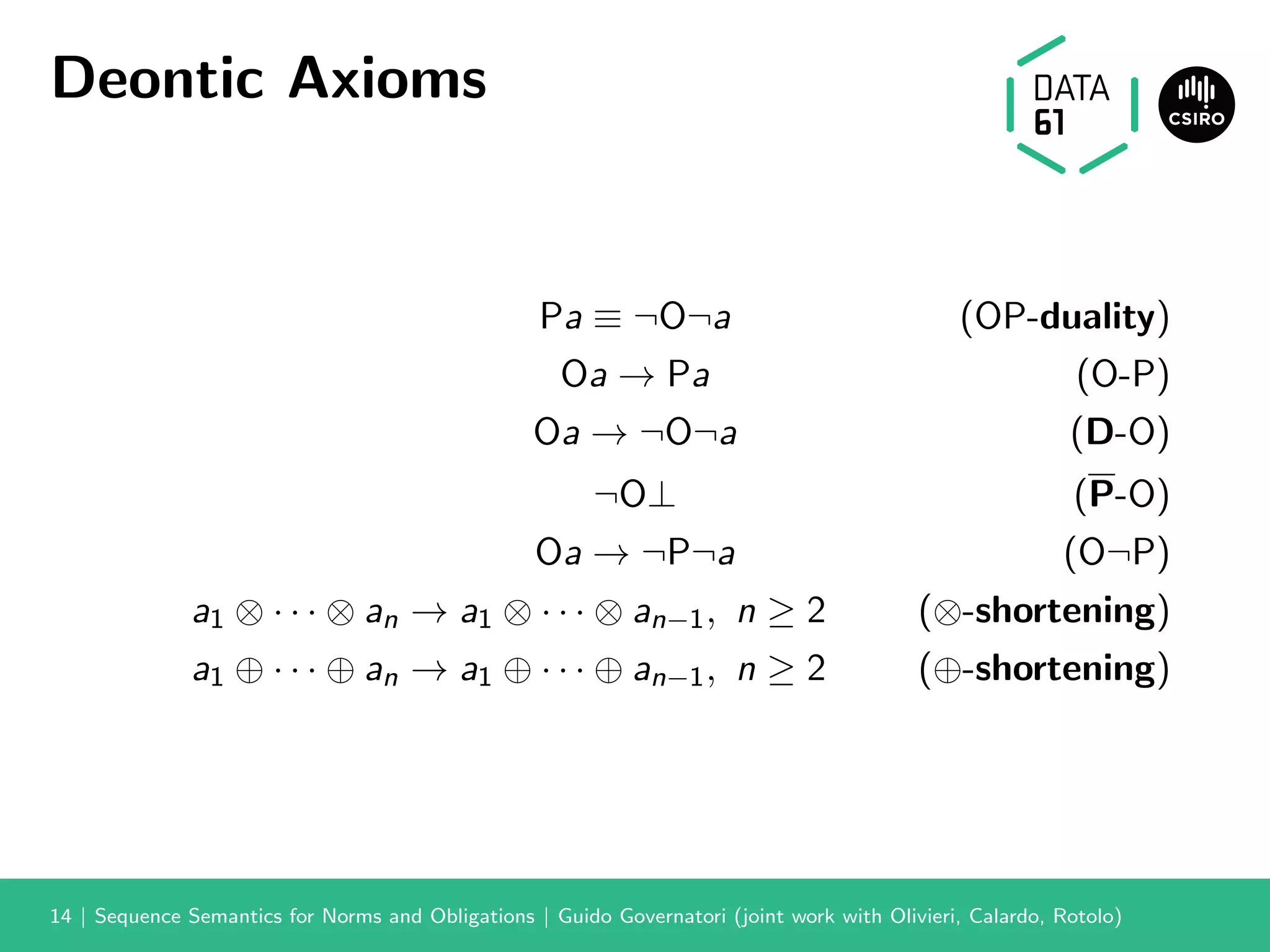 Sequence Semantics for Norms and Obligations | PDF