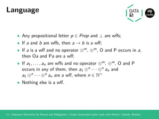 Sequence Semantics for Norms and Obligations | PDF