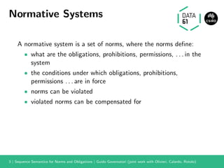 Sequence Semantics for Norms and Obligations | PDF | Law
