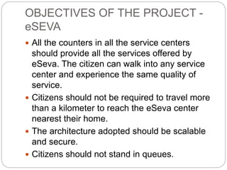 Governement services through e seva, postalservices, railways | PPT