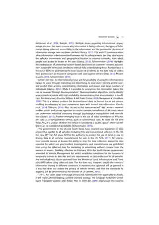 Governing autonomous vehicles emerging responses for safety liability privacy cybersecurity and ...