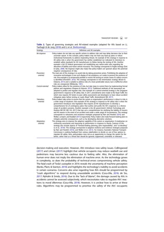 Governing autonomous vehicles emerging responses for safety liability privacy cybersecurity and ...