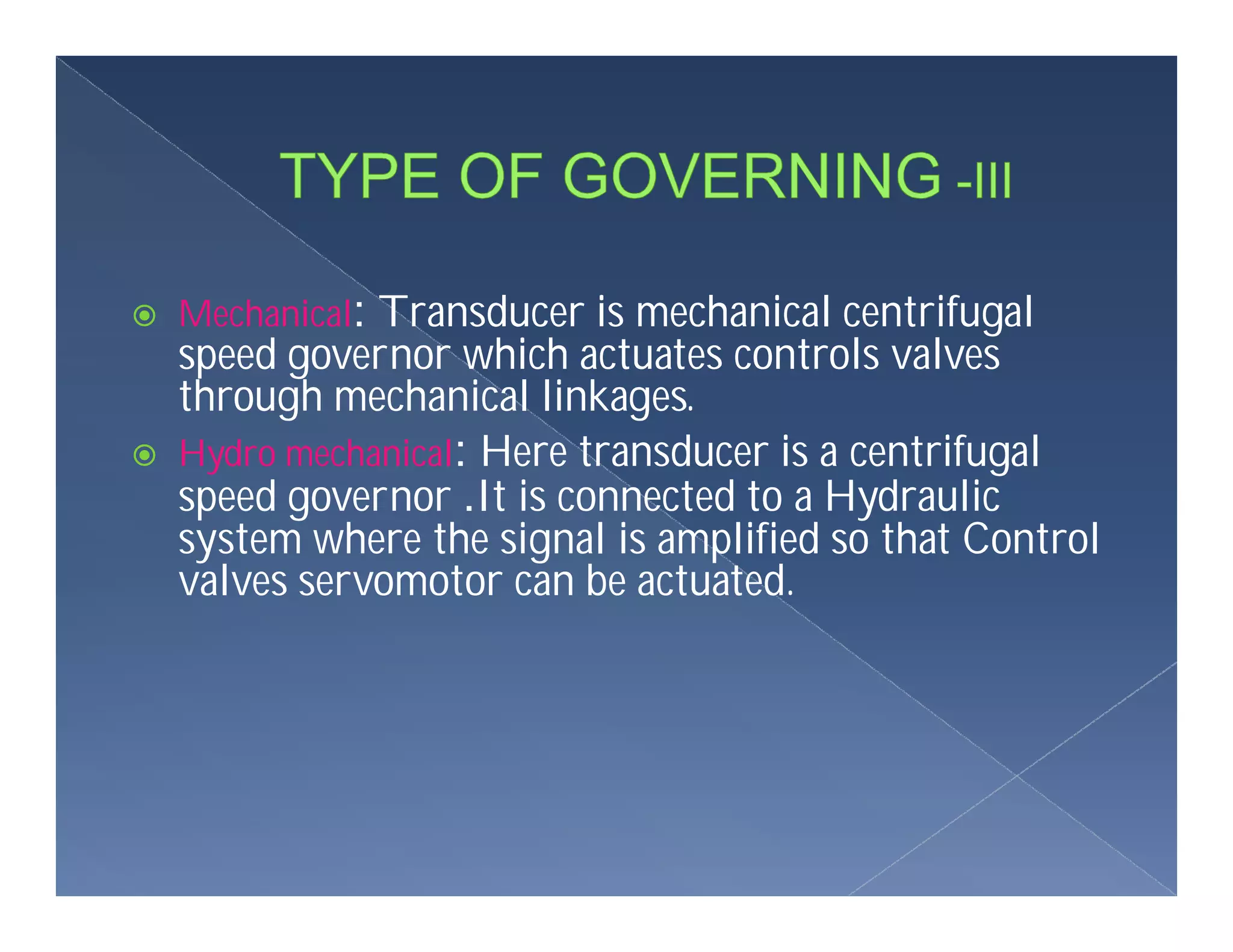Governing and protection system | PDF