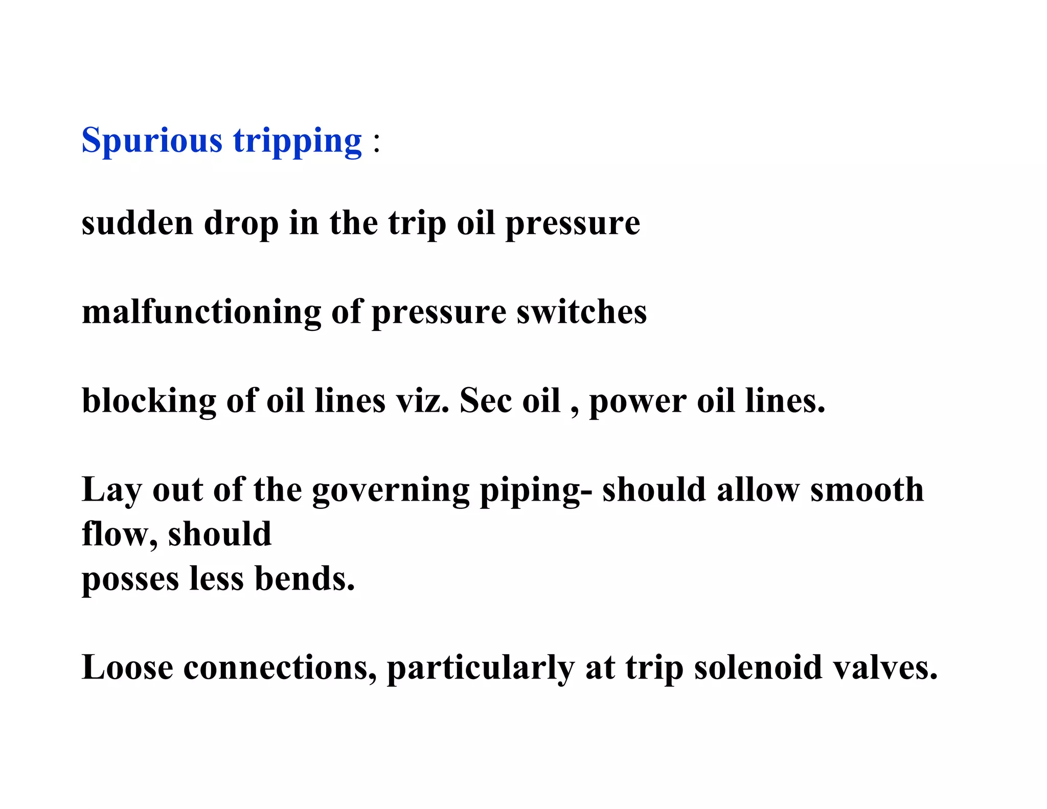 STEAM TURBINES Governing System & TROUBLE SHOOTING | PDF