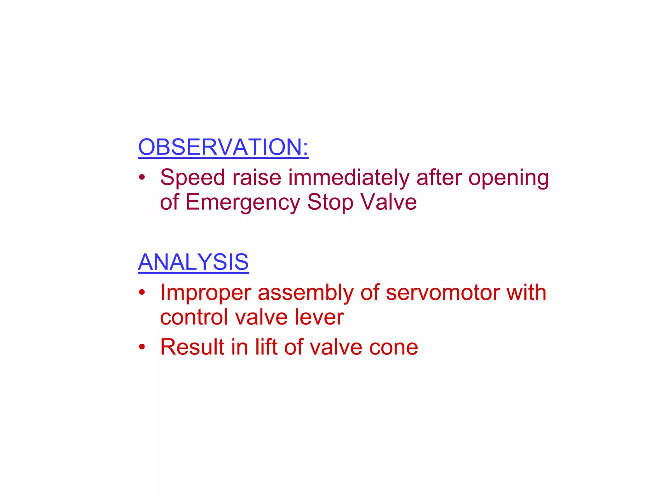 STEAM TURBINES Governing System & TROUBLE SHOOTING | PDF