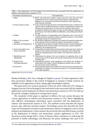 Governing the adoption of robotics and autonomous systems in long term care in singapore | PDF ...
