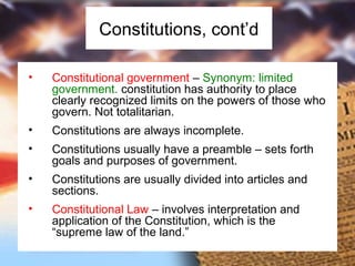 Government ch. 1 - principles of gov't (1) | PPT