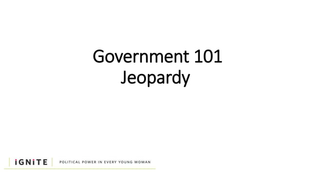 Government 101 jeopardy game | PPT