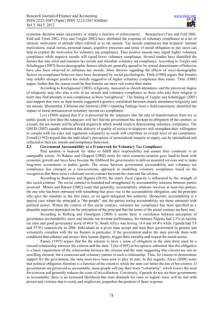 Government accountability and voluntary tax compliance in nigeria | PDF