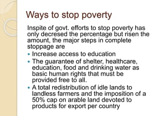 Poverty in India PPT by NIVEDAN Gaikwad | PDF