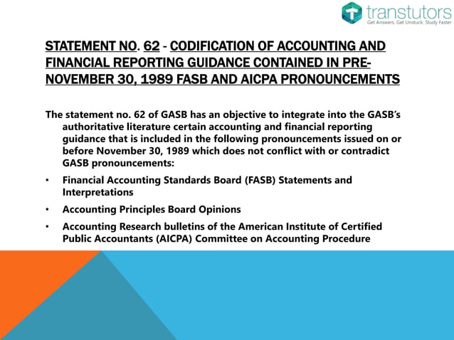 GASB (Governmental Accounting Standards Board)| Accounting | PPTX ...