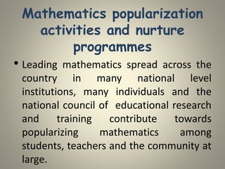 Governmental initiatives in improving mathematics learning | PPTX