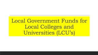 Government allocation of funds in education | PPTX