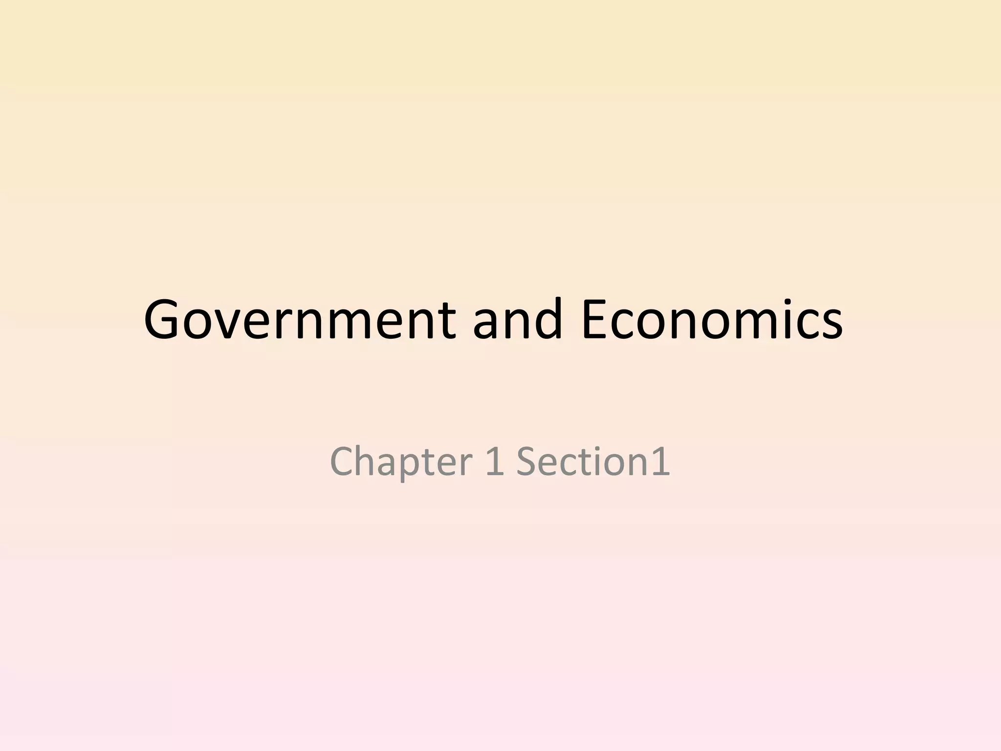 Government and economics 1-2 | PPT