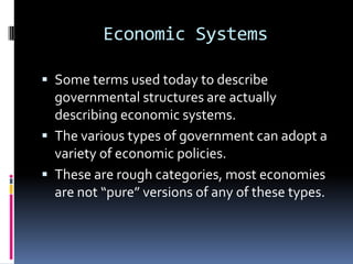 Government and economy types | PPTX