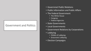 Government and Politics public relations | PPTX