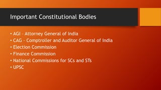 Government bodies of India | PPTX