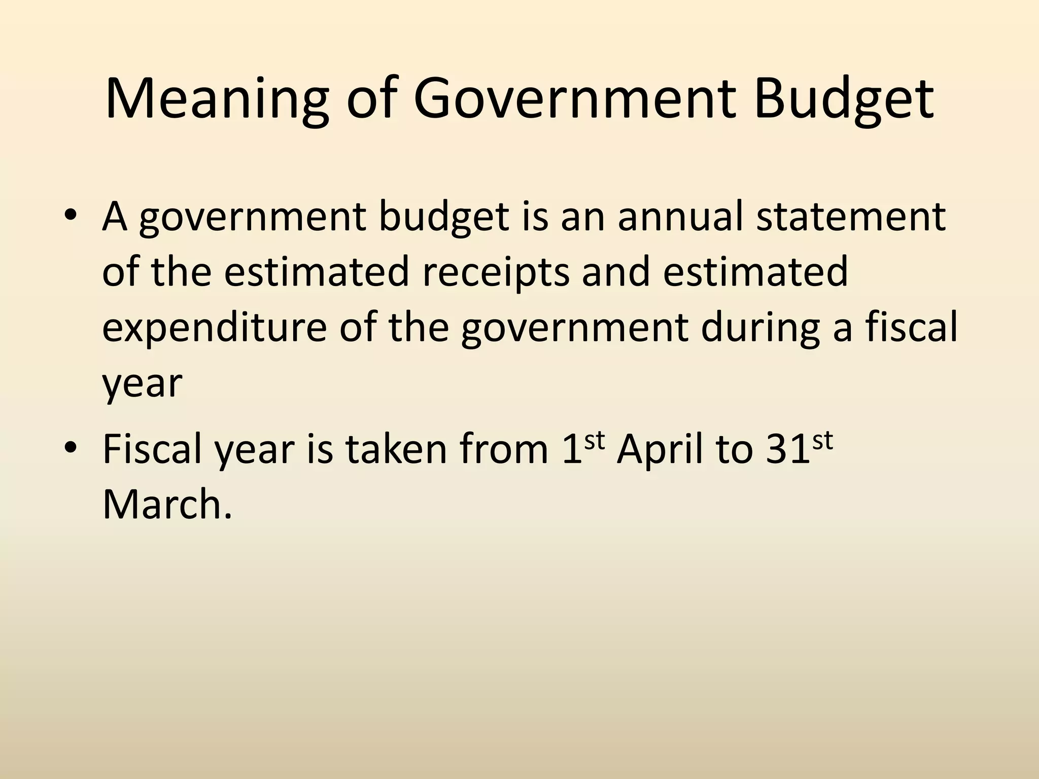 Government budget and the economy | PPTX