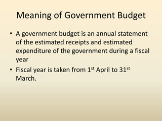 Government budget and the economy | PPTX