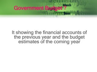 Government budget basic | PPT