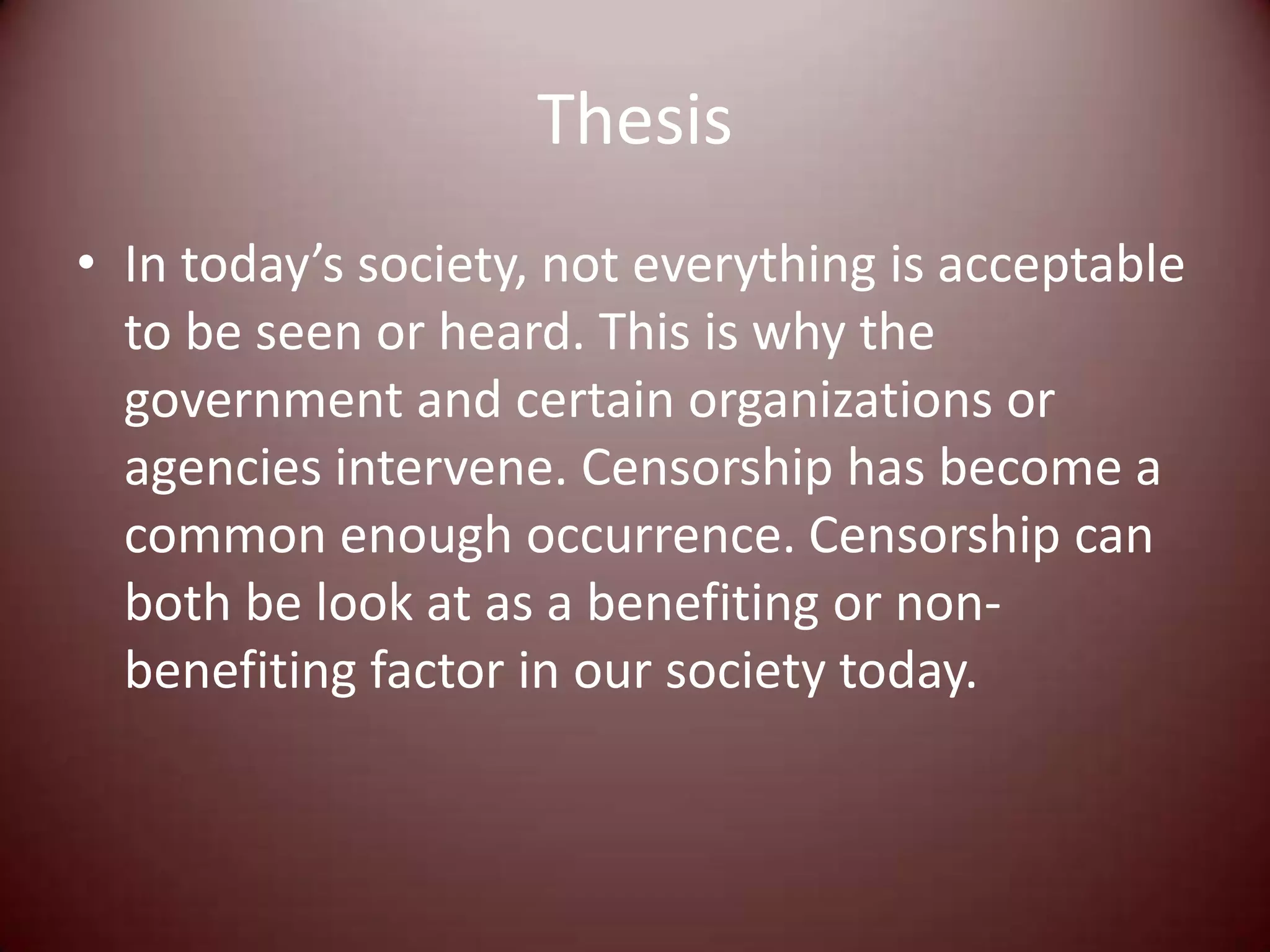 Government Censorship | PPTX