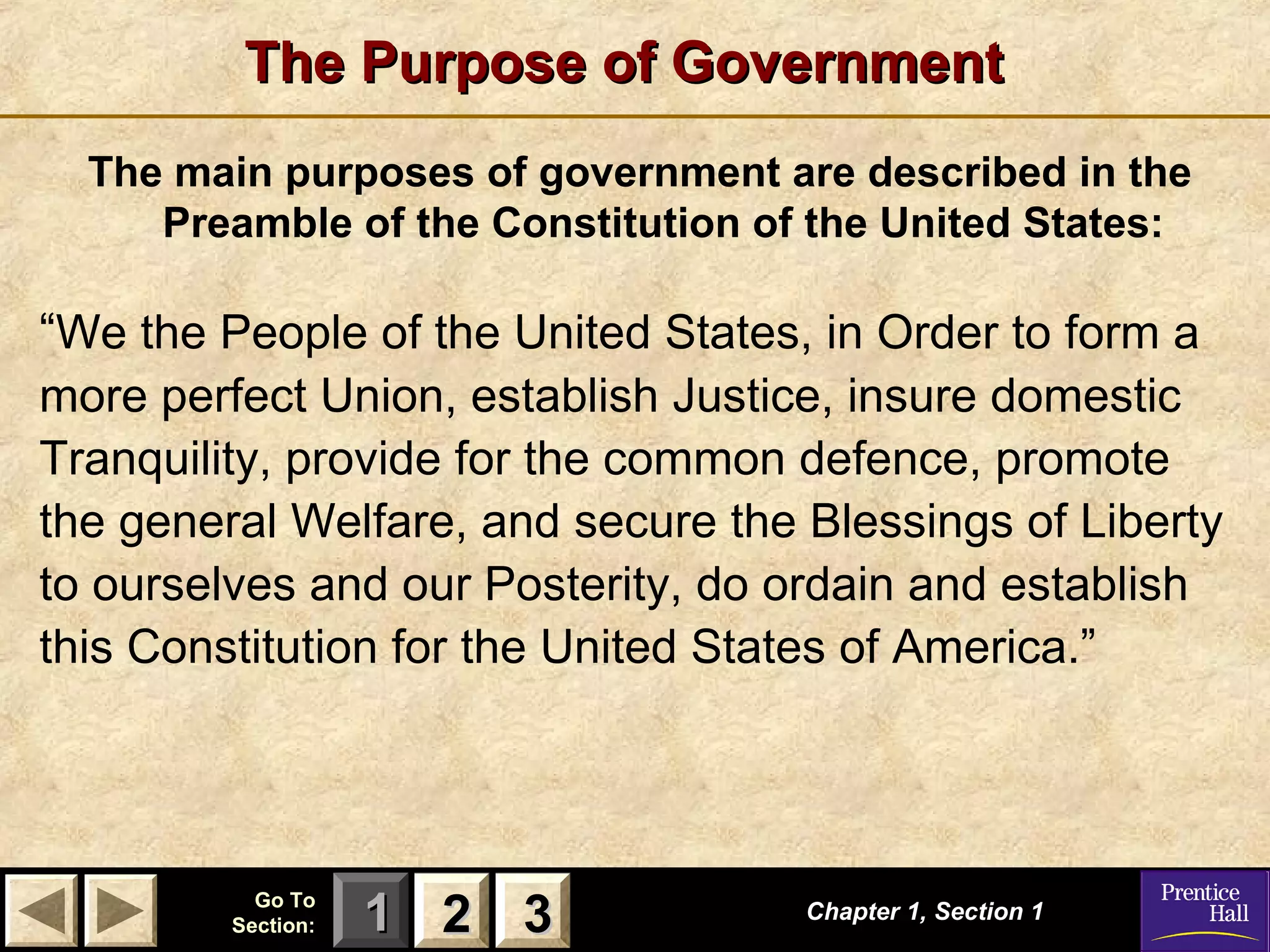 Government chapter 1 powerpoint con't | PPT