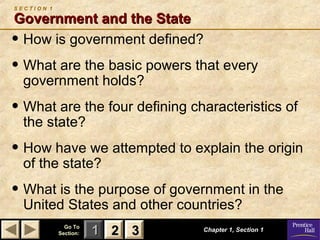 Government chapter 1 powerpoint con't | PPT