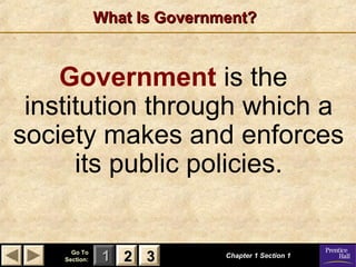 Government chapter 1 powerpoint con't | PPT