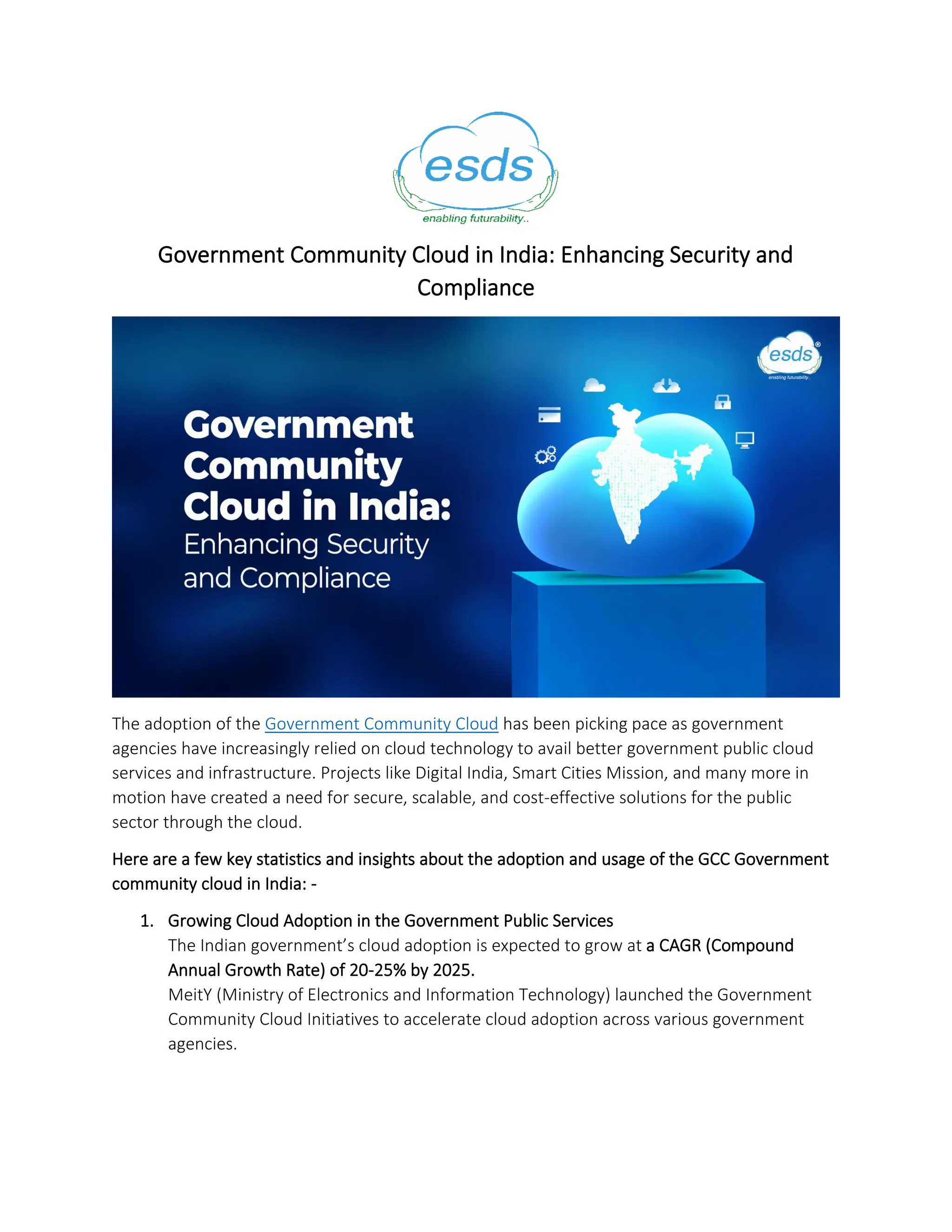 Government Community Cloud in India ESDS.pdf