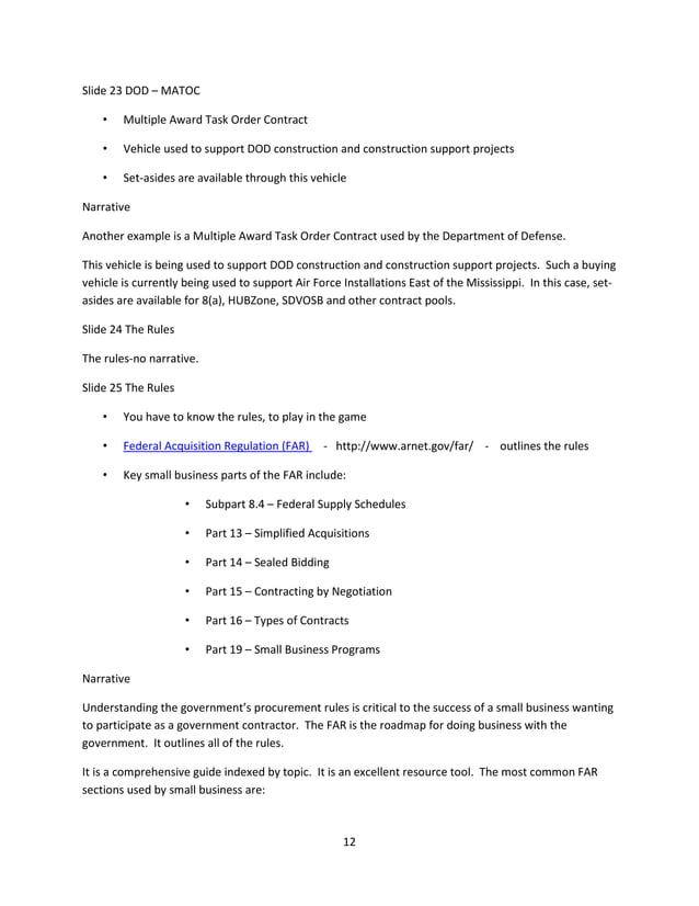 Government contracting 101 part 2 | PDF