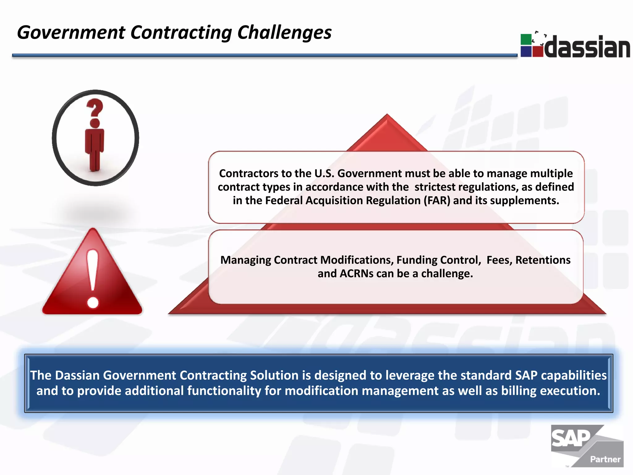 Dassian Government Contracting Solution (GCS) | PDF