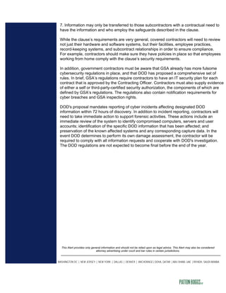 New FAR Clause Establishes Minimum Data Security Requirements for ...