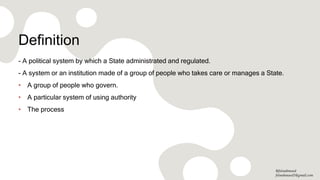 Government: Its meaning and types | PPTX