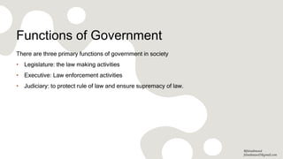Government: Its meaning and types | PPTX