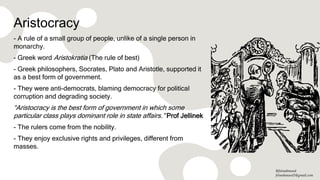 Government: Its meaning and types | PPTX