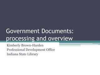 Government documents processing and overview | PPTX