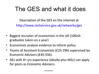 Government Economic Service Careers | PPT
