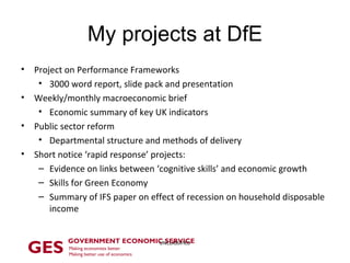 Government Economic Service Careers | PPT