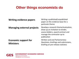Government Economic Service - Introduction and Application Process | PPT
