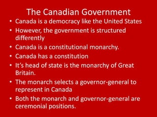 Government & Economy of Canada | PPTX