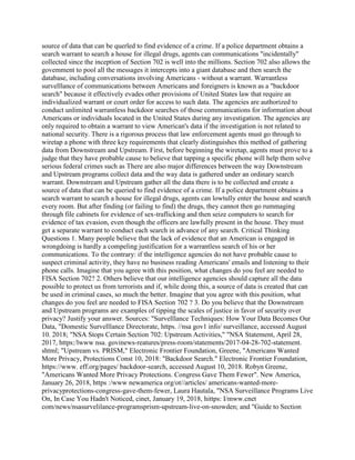 Government Employs Backdoor Searches ACSB standards- Social and Ethica.docx