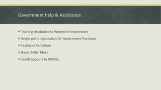 Government encouragement to entrepreneurship | PPTX