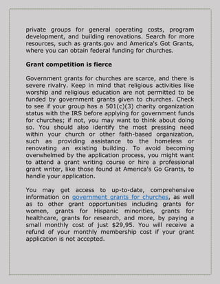 Government For Churches And Other Religious Institutions Are Available ...