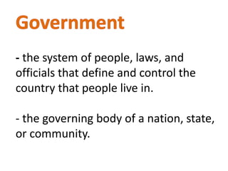 Government & Governance (SHS-G12/HUMMS) | PPTX | Political Issues ...