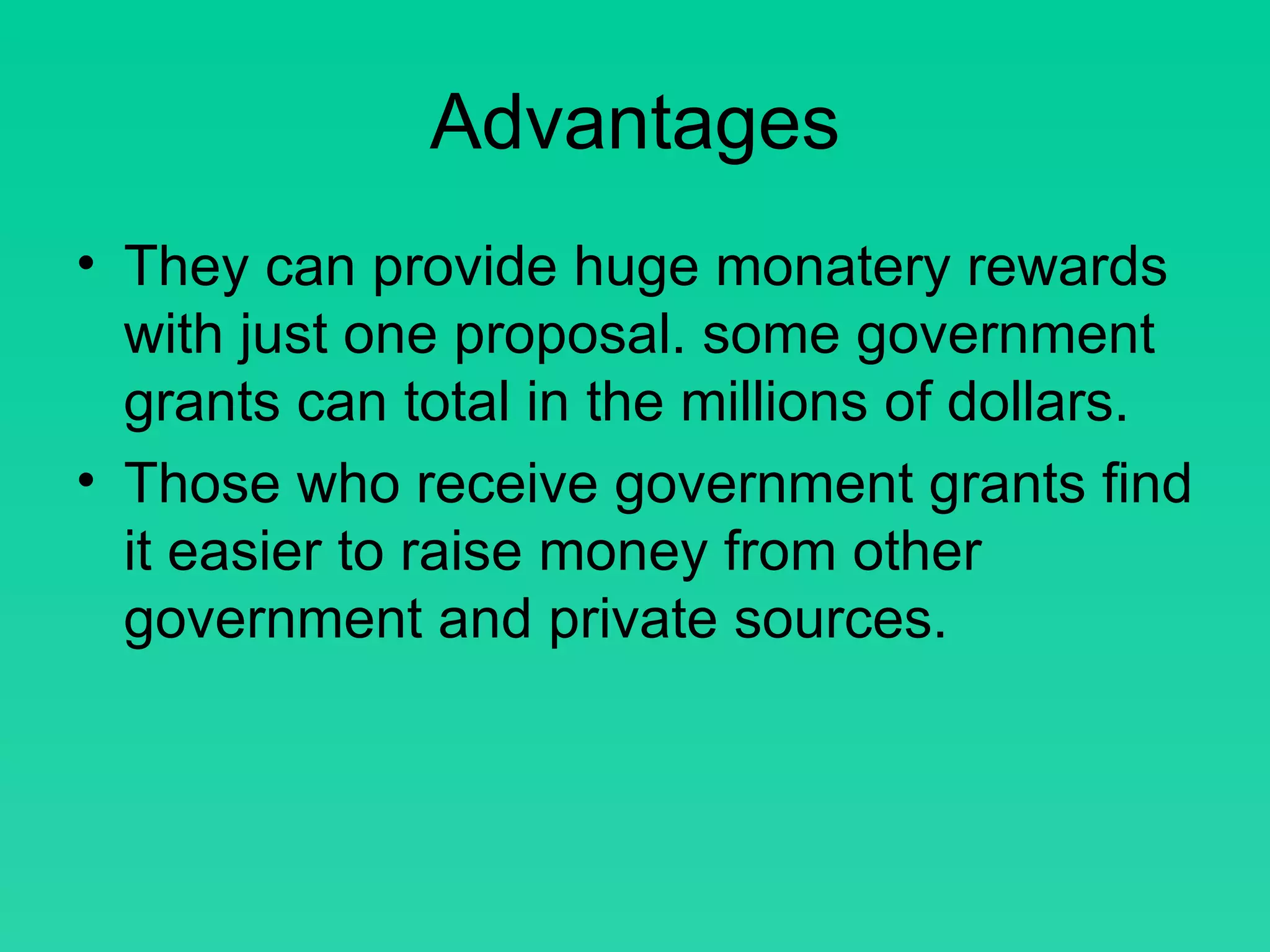 Government Grants Powerpoint | PPT