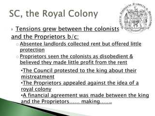 Government in colonial sc 8 1.6 | PPTX