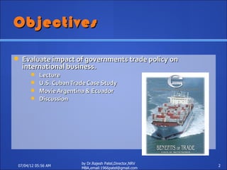 Government influence on trade | PPT