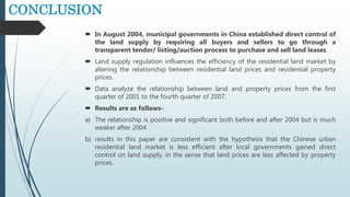 Government interference and the efficiency of the land | PPT
